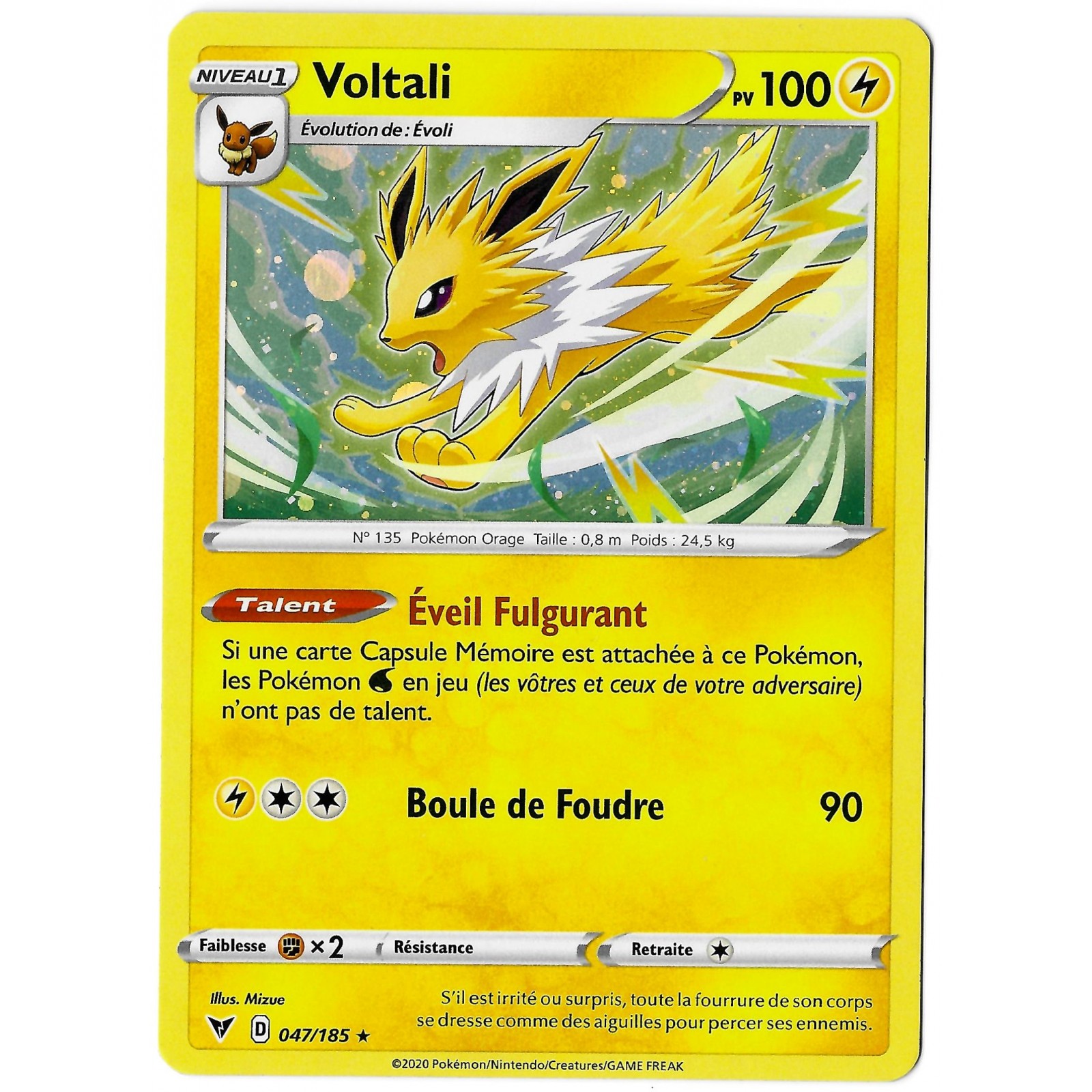 Voltali - Holo Rare - 047/185 à Fantasy Sphere,Magasin de carte à ...