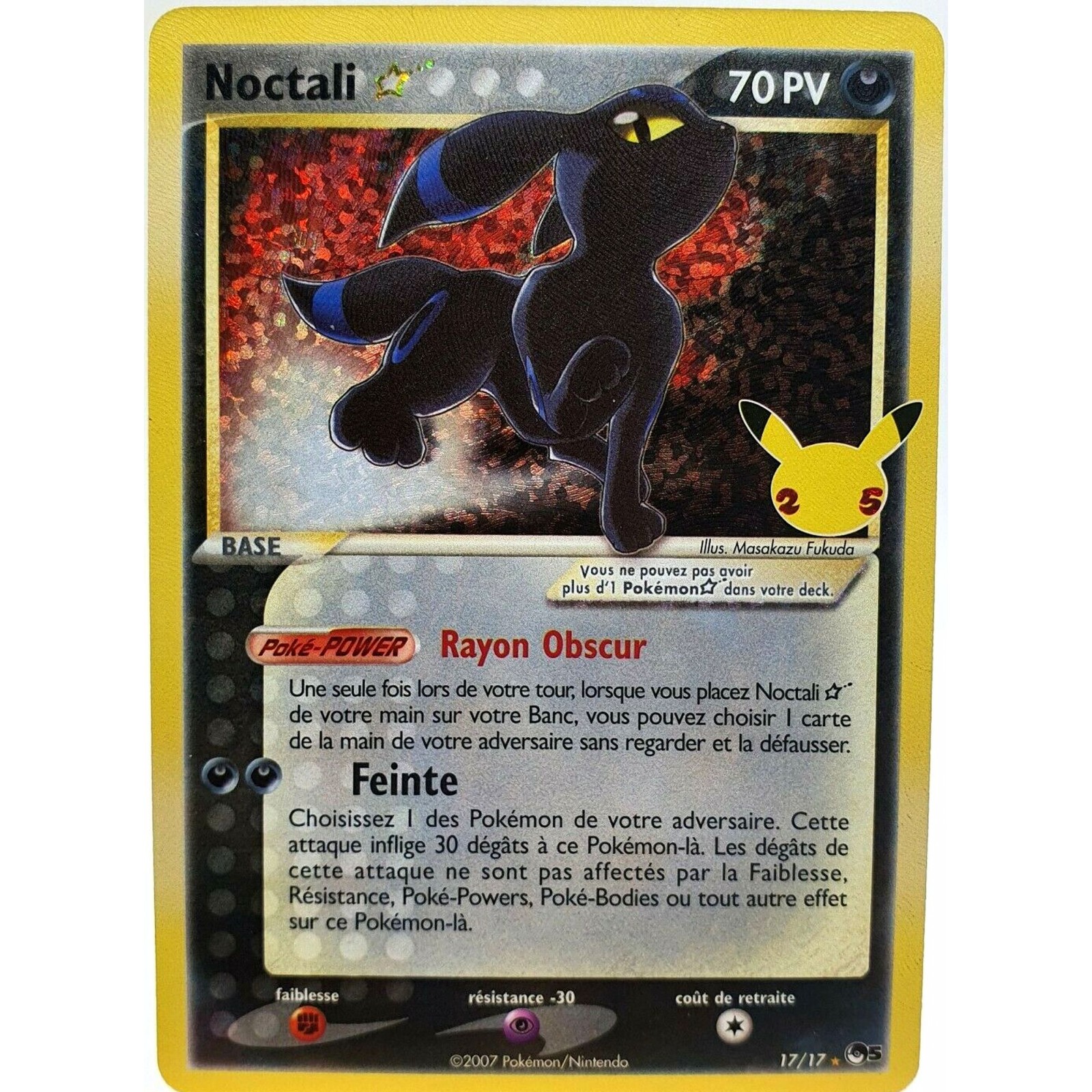 Noctali Star - Holo Rare 17/17 EB07.5 Célébrations 25 Ans à Fantasy ...